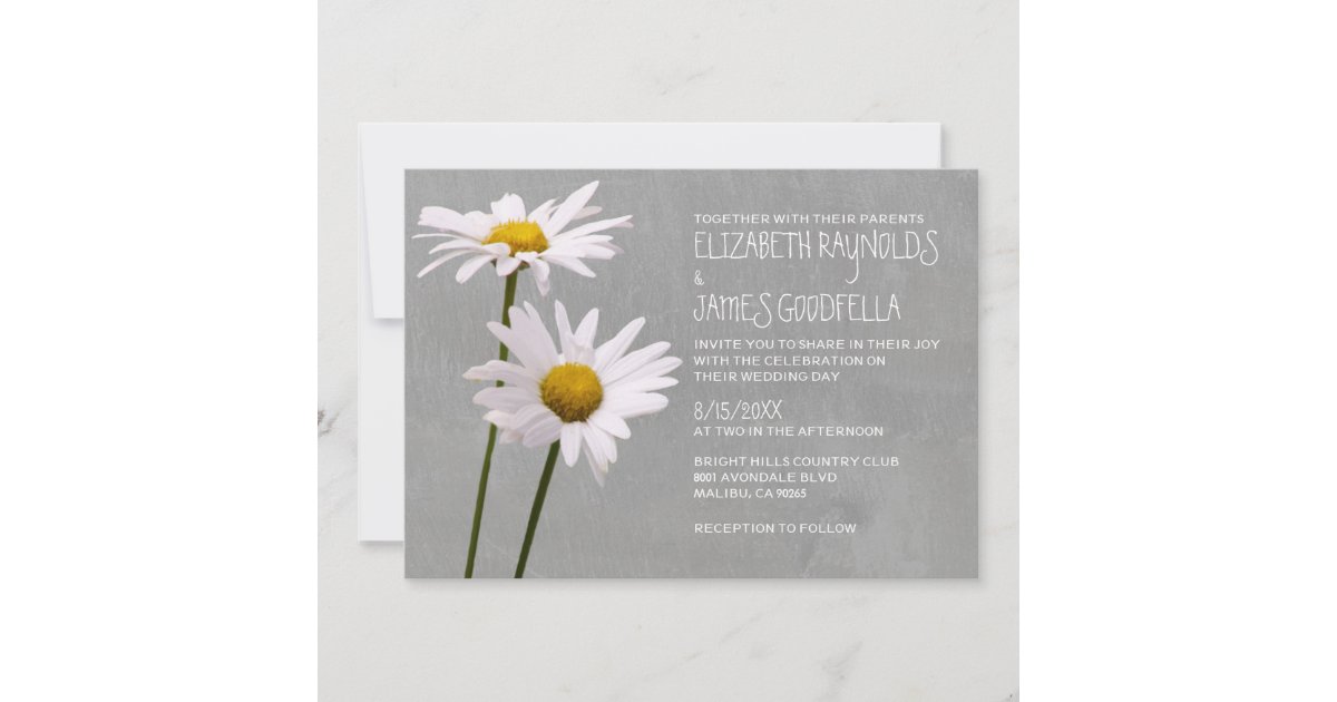 Daisy Wedding Invitations | Zazzle