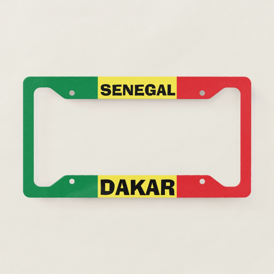 Dakar Senegal Custom License Plate Frame | Zazzle