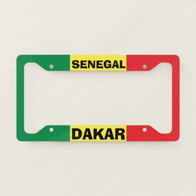 Dakar Senegal Custom License Plate Frame | Zazzle