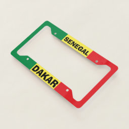 Dakar Senegal Custom License Plate Frame | Zazzle
