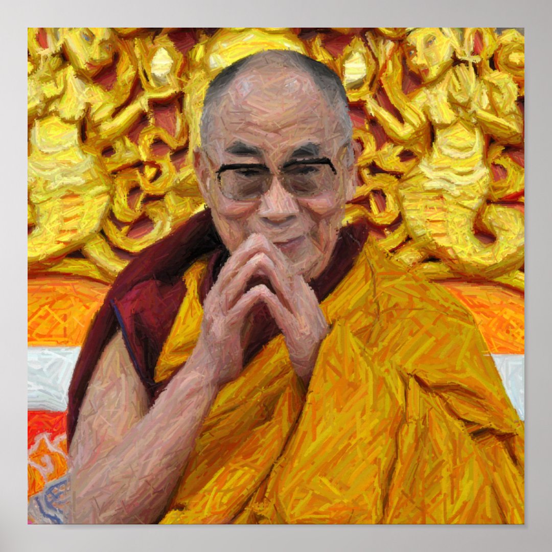 Dalai Lama Buddha Buddhist Buddhism Meditation Poster | Zazzle