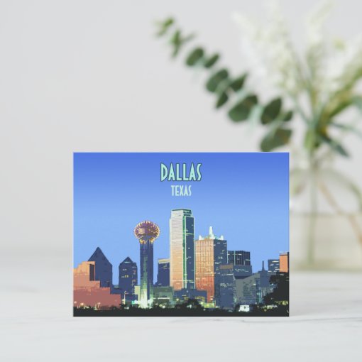 Dallas Downtown Texas Vintage Postcard | Zazzle