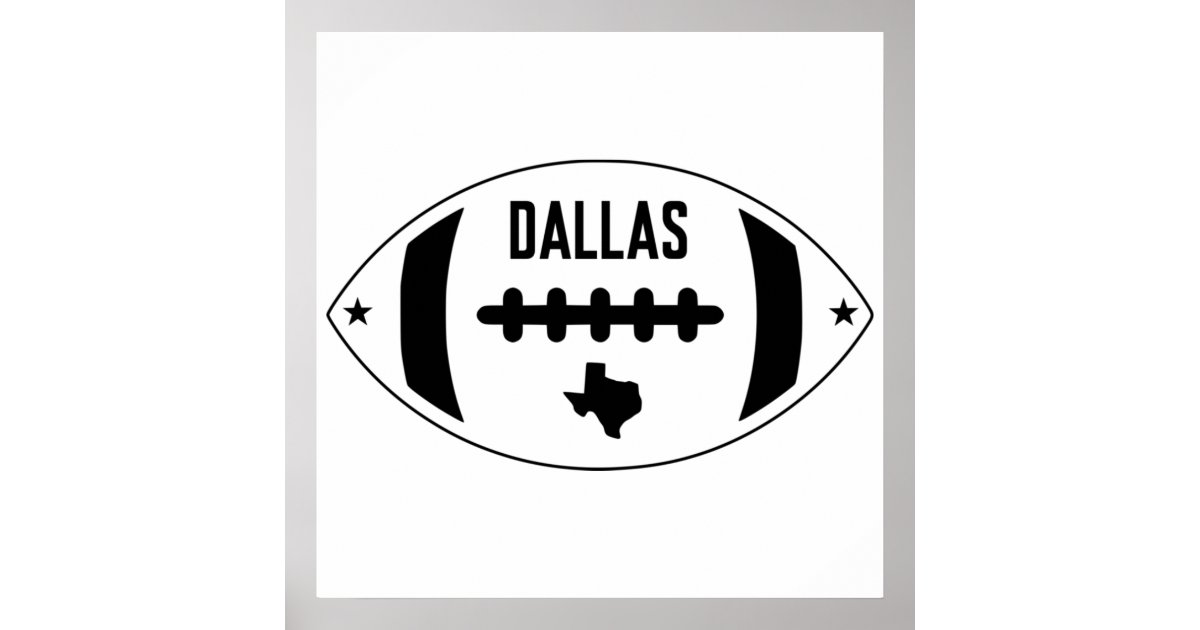 Dallas Football Theme Poster | Zazzle