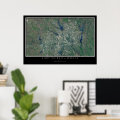 Dallas Fort Worth Texas From Space Satellite Map Poster | Zazzle