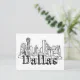 Dallas Skyline Art Design Dallas Skyline Design Postcard | Zazzle