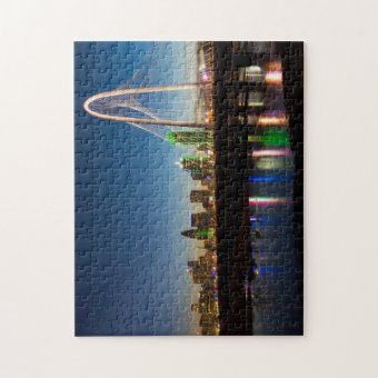 Dallas Skyline Dawn Jigsaw Puzzle | Zazzle