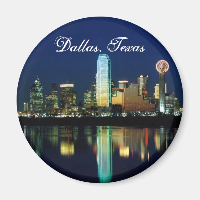 Dallas Skyline Magnet | Zazzle