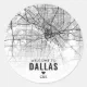 Dallas, Texas City Map | Wedding Welcome Classic Round Sticker | Zazzle