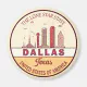 Dallas Texas City Skyline Emblem Magnet | Zazzle