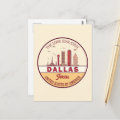 Dallas Texas City Skyline Emblem Postcard | Zazzle