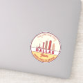 Dallas Texas City Skyline Emblem Sticker | Zazzle
