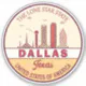 Dallas Texas City Skyline Emblem Sticker | Zazzle
