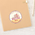 Dallas Texas City Skyline Emblem Sticker | Zazzle