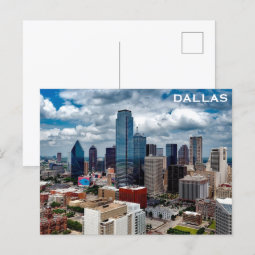 Dallas Texas City Skyline Travel Photo Postcard | Zazzle