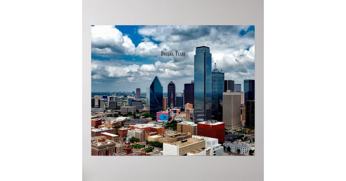 Dallas, Texas cityscape photograph Poster | Zazzle