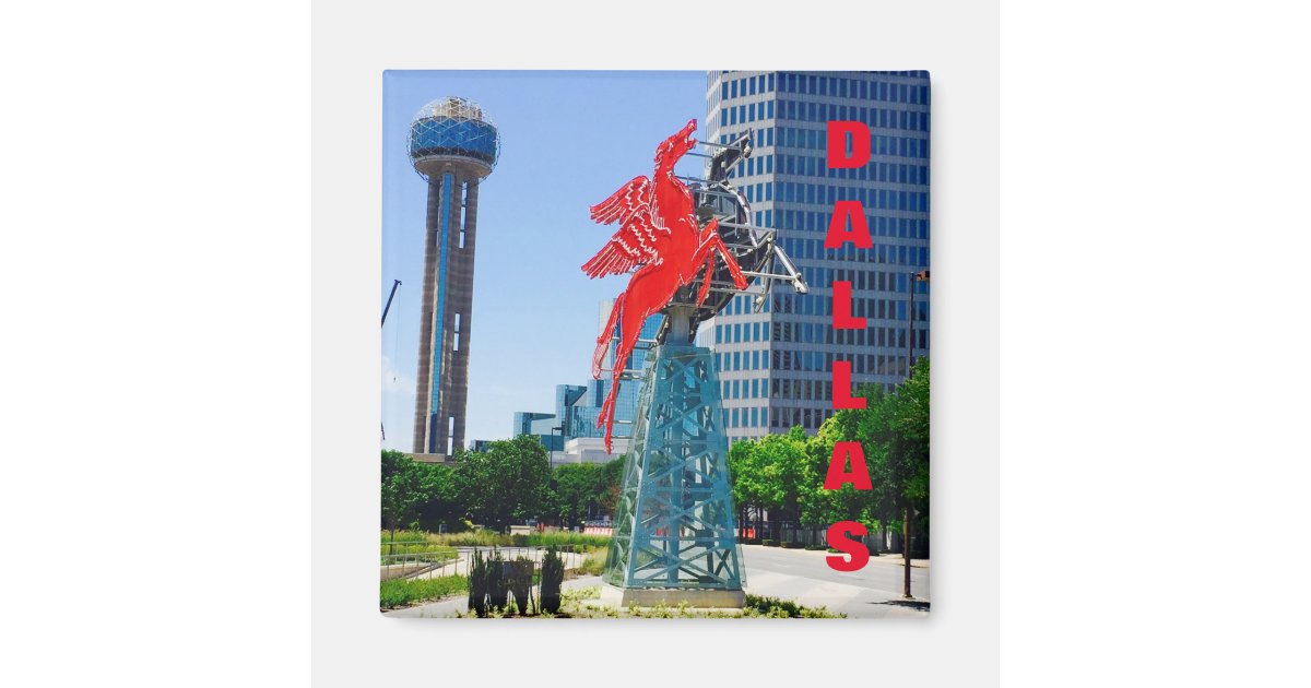 Dallas Texas Downtown Landmarks Magnet | Zazzle
