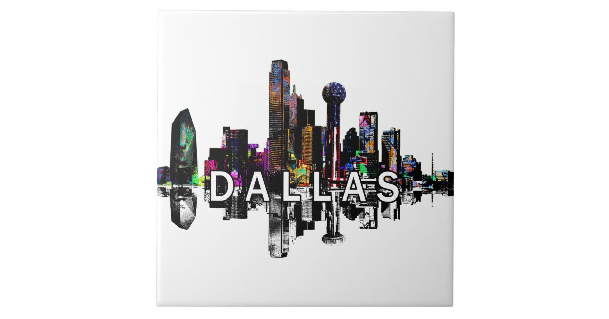 Dallas, Texas in graffiti Ceramic Tile | Zazzle