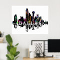 Dallas, Texas in graffiti Poster | Zazzle