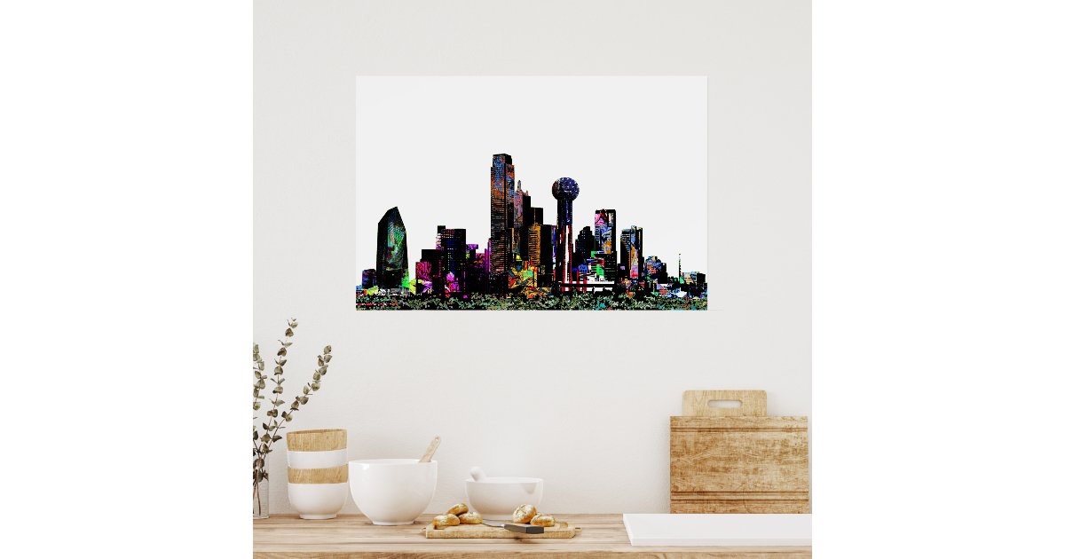 Dallas, Texas in graffiti Poster | Zazzle