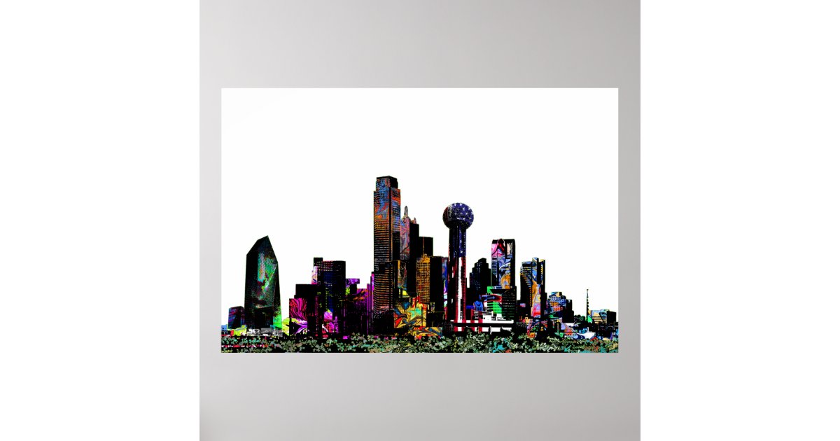 Dallas, Texas in graffiti Poster | Zazzle