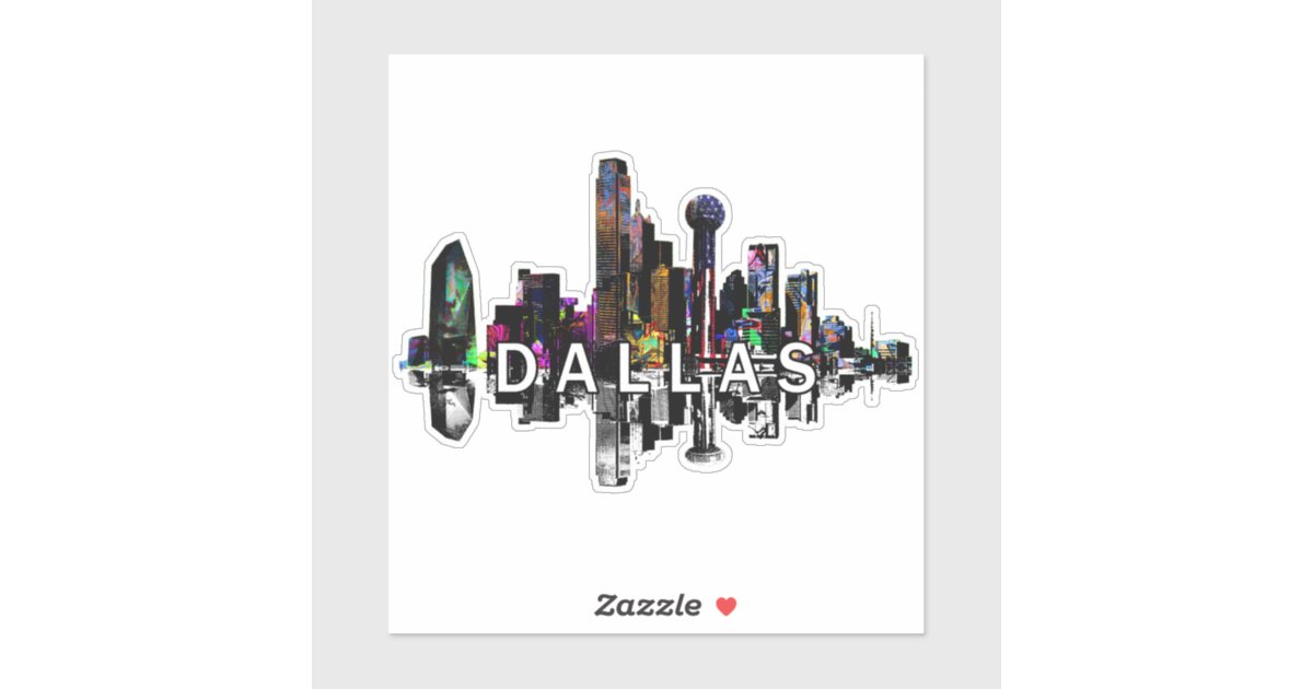 Dallas, Texas in graffiti Sticker | Zazzle
