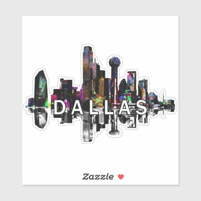 Dallas, Texas in graffiti Sticker | Zazzle