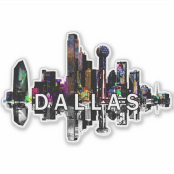 Dallas, Texas in graffiti Sticker | Zazzle