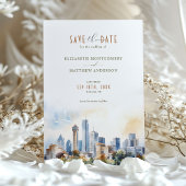 Dallas Texas Skyline Save-the-Date Invitation | Zazzle