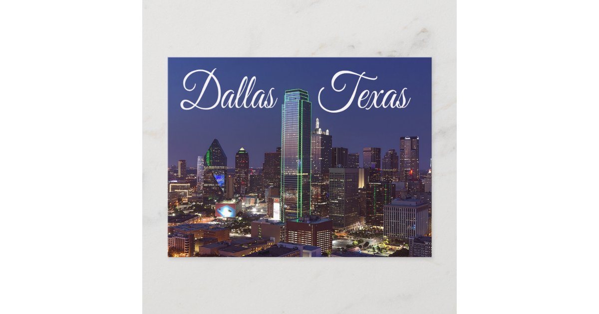 Dallas, Texas Skyline, United States Postcard | Zazzle
