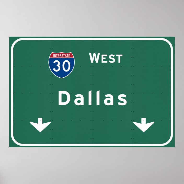 Dallas Texas tx Interstate Highway Freeway Road : Poster | Zazzle.com