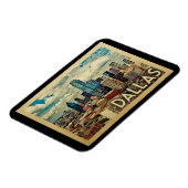 Dallas Texas Vintage Travel Magnet | Zazzle