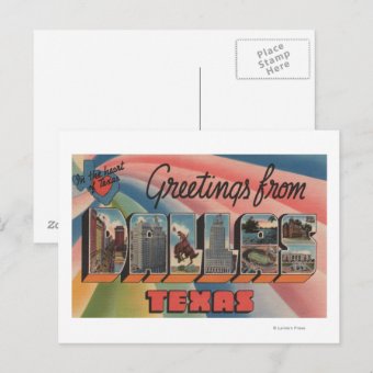 Dallas, TexasLarge Letter ScenesDallas, TX Postcard | Zazzle