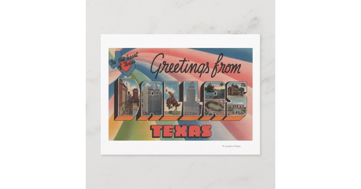 Dallas, TexasLarge Letter ScenesDallas, TX Postcard | Zazzle