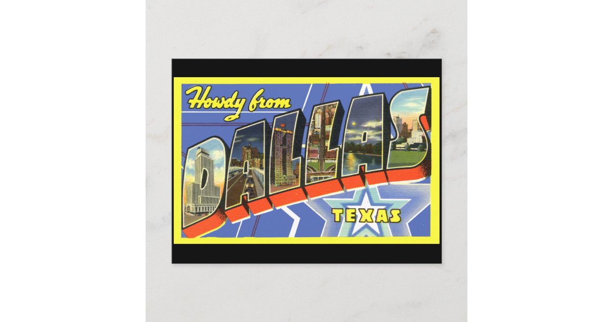 Dallas Vintage Travel Postcard | Zazzle