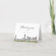 DALLAS Watercolor Skyline Thank You Card | Zazzle