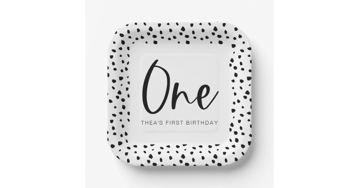 Dalmatian 1st Birthday Paper Plates | Zazzle