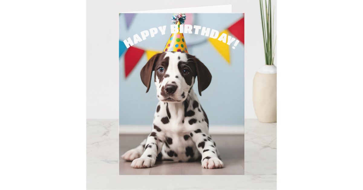 Dalmatian Birthday Party Card | Zazzle