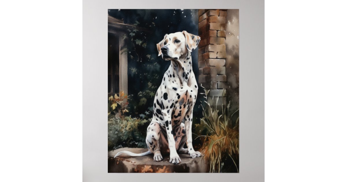 Dalmatian Dog Art Print Poster | Zazzle