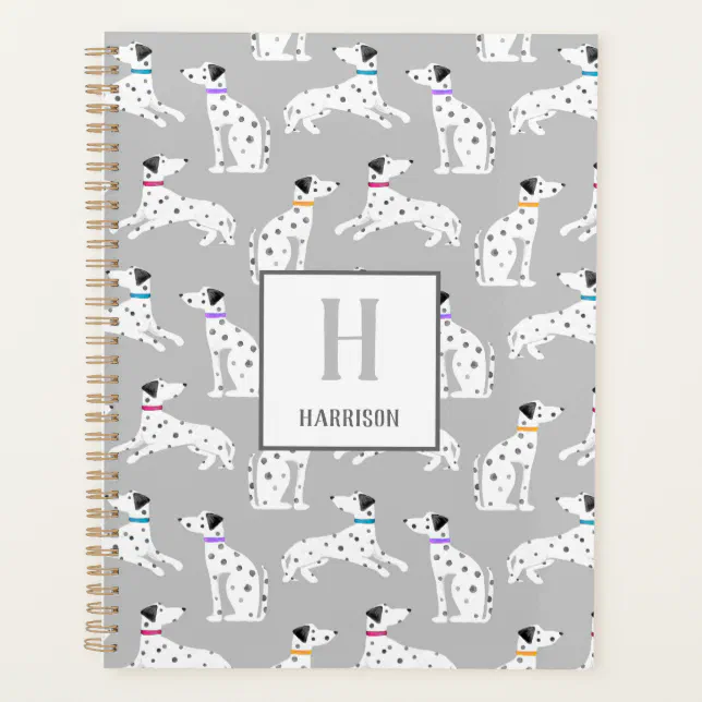 Dalmatian Dog Polka Dot Animal Watercolor Kids Planner | Zazzle