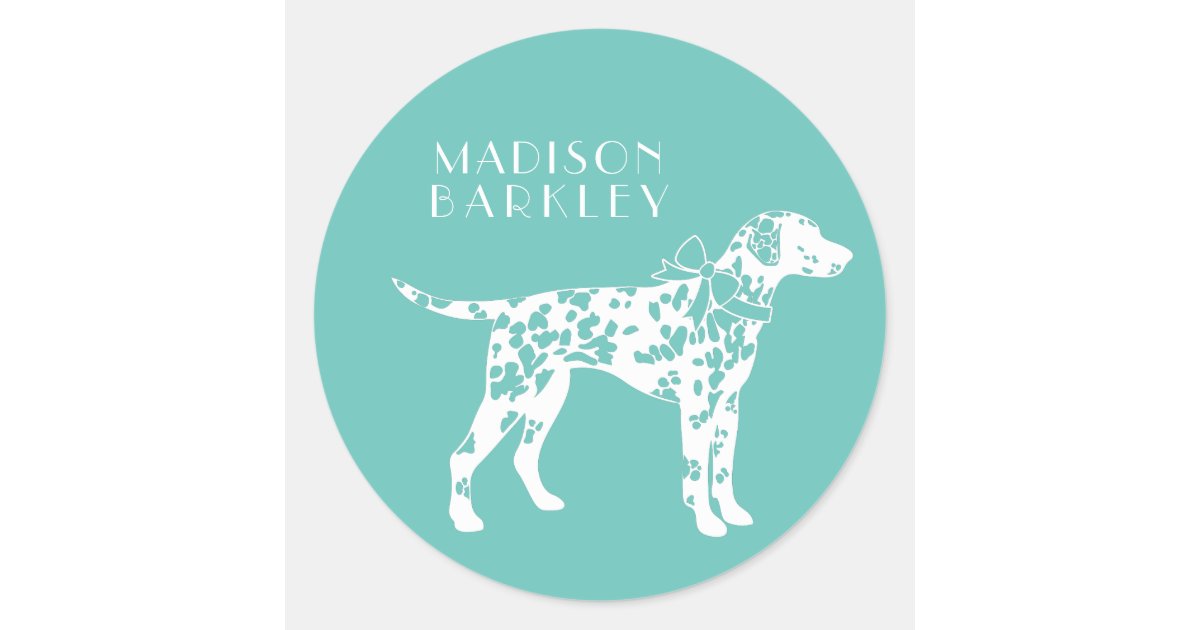 Dalmatian Dog Puppy Classic Round Sticker | Zazzle