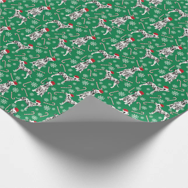 Dalmatian Dog Santa Paws Christmas Wrapping Paper | Zazzle