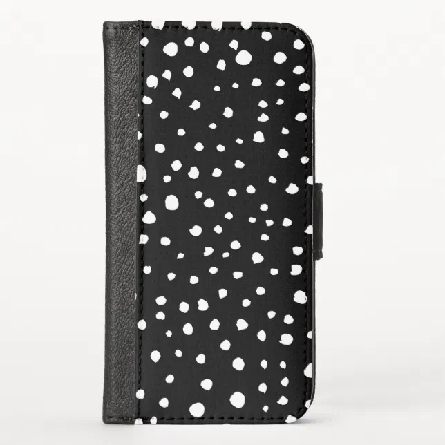 Dalmatian Dots, Dalmatian Spots, Black and White iPhone Wallet Case ...