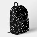 Dalmatian Dots, Dalmatian Spots, Black and White Printed Backpack | Zazzle