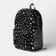 Dalmatian Dots, Dalmatian Spots, Black and White Printed Backpack | Zazzle