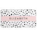 Dalmatian Dots, Spots, Black and White, Your Name License Plate | Zazzle