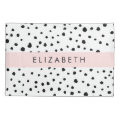 Dalmatian Dots, Spots, Black and White, Your Name Pillow Case | Zazzle