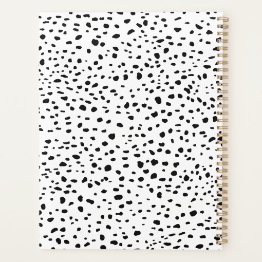 Dalmatian Pattern Black and White Planner | Zazzle