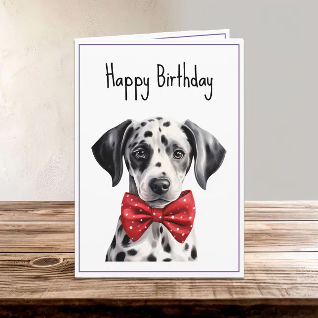Dalmatian Puppy Dog Birthday Card | Zazzle