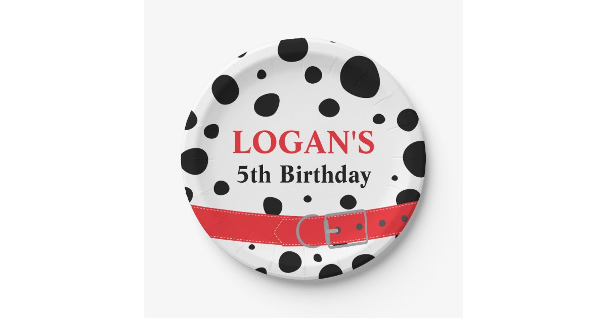 Dalmatian Spots Birthday Paper Plates | Zazzle