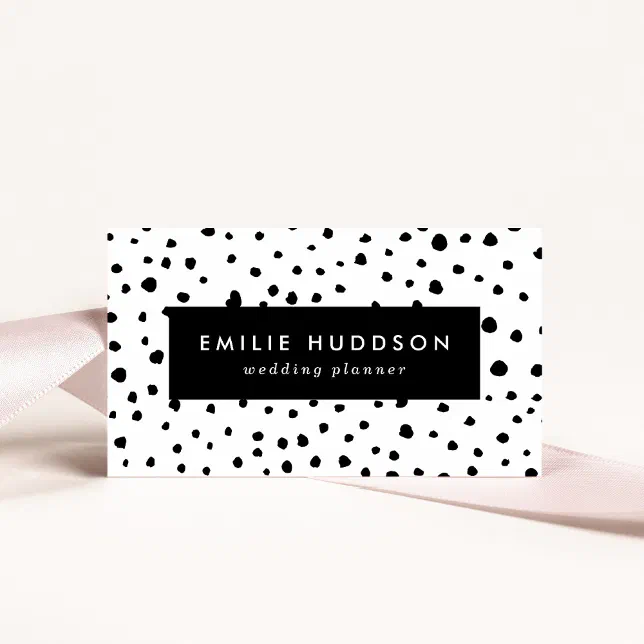 Dalmatian Spots, Dalmatian Dots, Black and White Business Card | Zazzle
